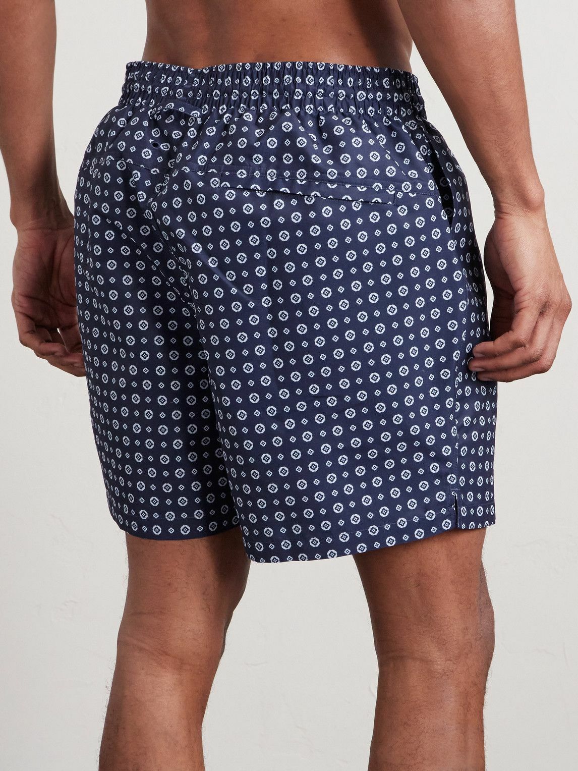 Derek Rose - Tropez Straight-Leg Mid-Length Printed Swim Shorts - Blue ...