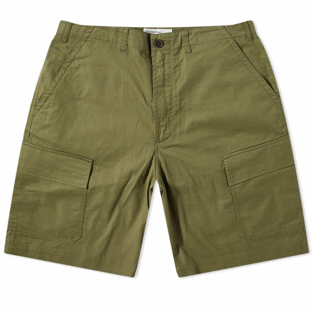 Universal Works Men's Cargo Short in Olive Universal Works
