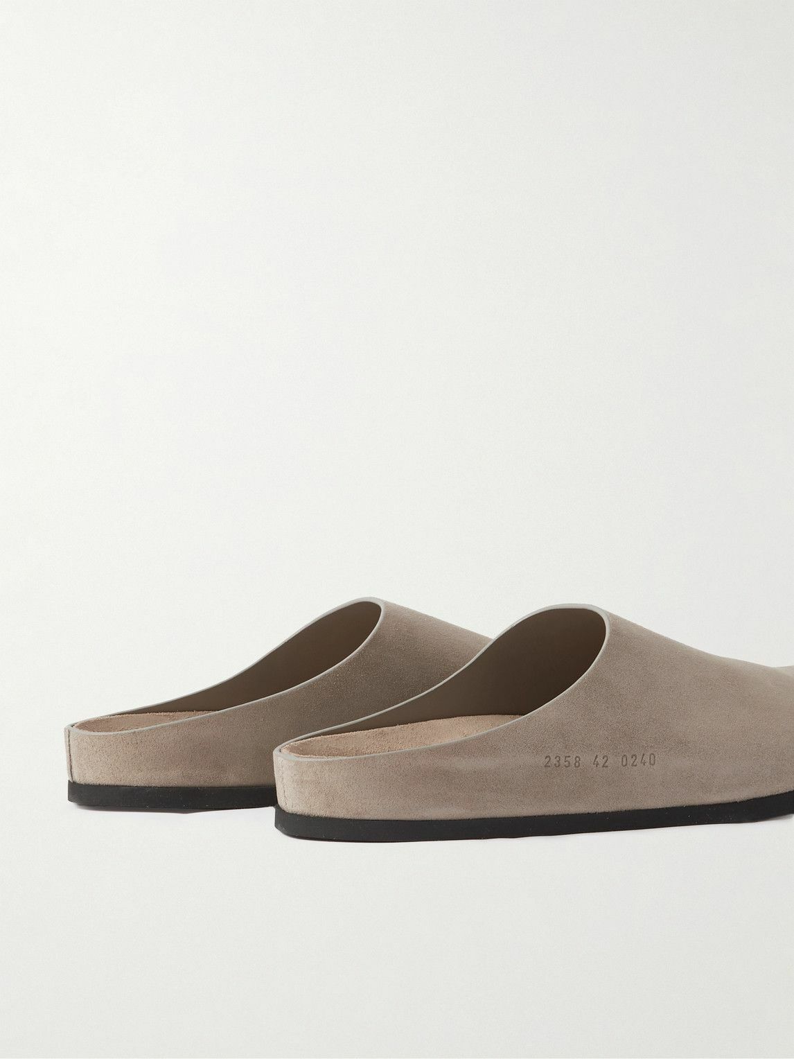 Common Projects - Logo-Debossed Suede Clogs - Brown Common Projects