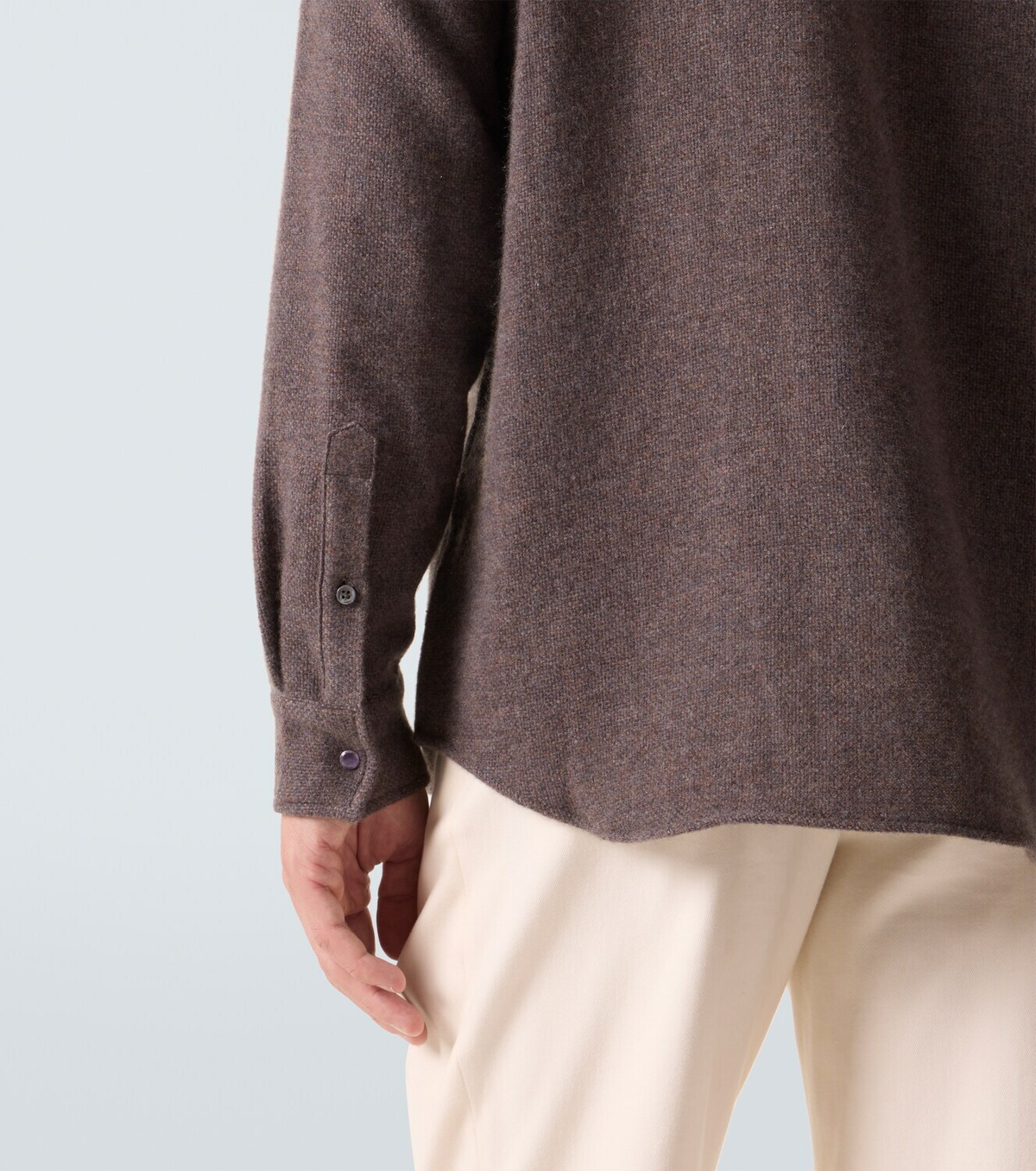 God's True Cashmere Cashmere shirt with amethyst God's True Cashmere