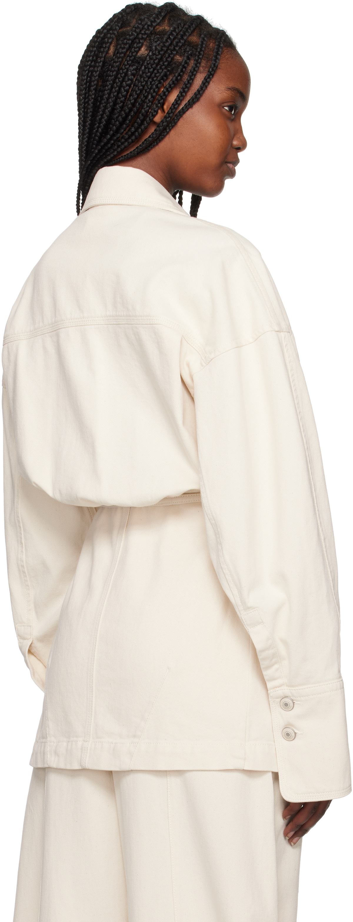 Sportmax Off-White Biblios Denim Jacket Sportmax