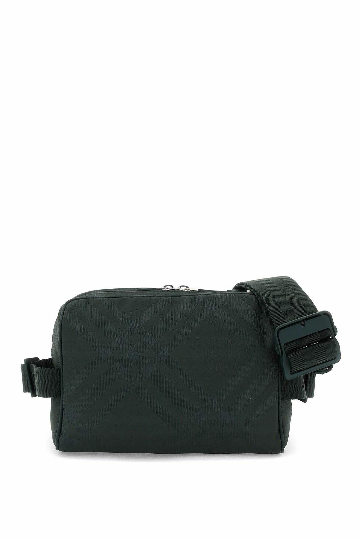 BURBERRY check jacquard kangaroo Green Burberry