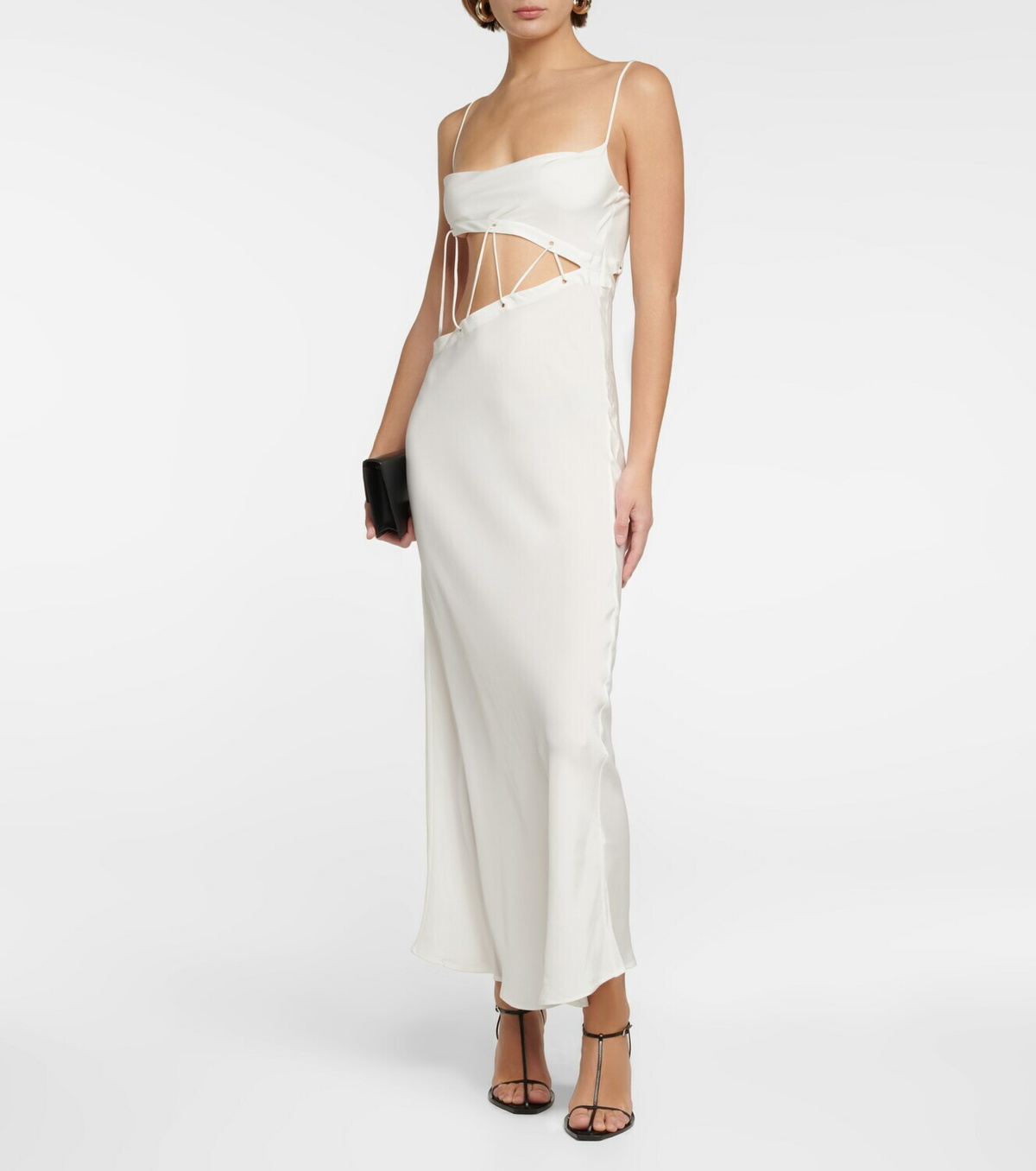 Christopher Esber - Cutout silk faille maxi dress Christopher Esber
