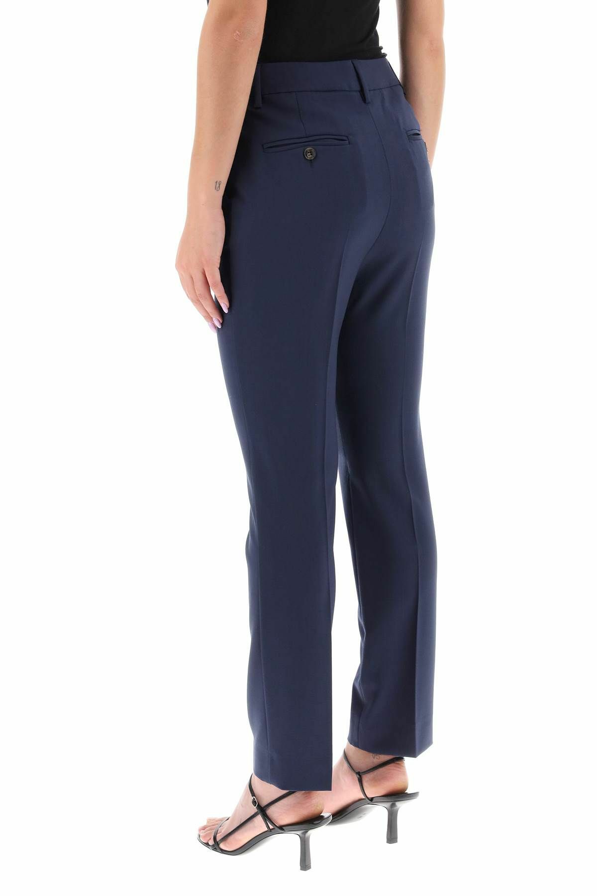 WEEKEND MAX MARA 'canon' cigarette pants in light wool Blue Weekend Max ...