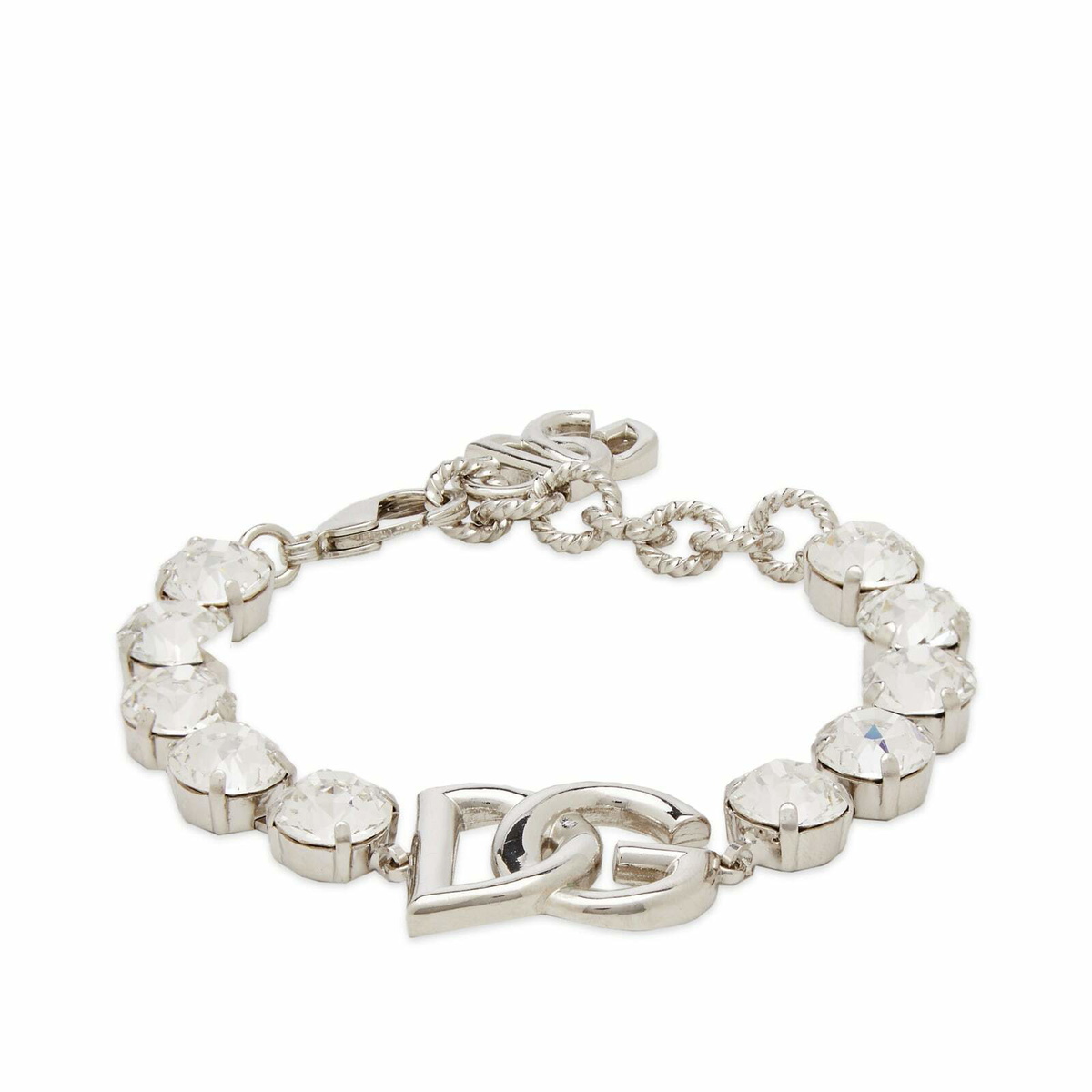 Dolce & Gabbana Women's Crystal Logo Bracelet in Silver/Palladium Dolce ...