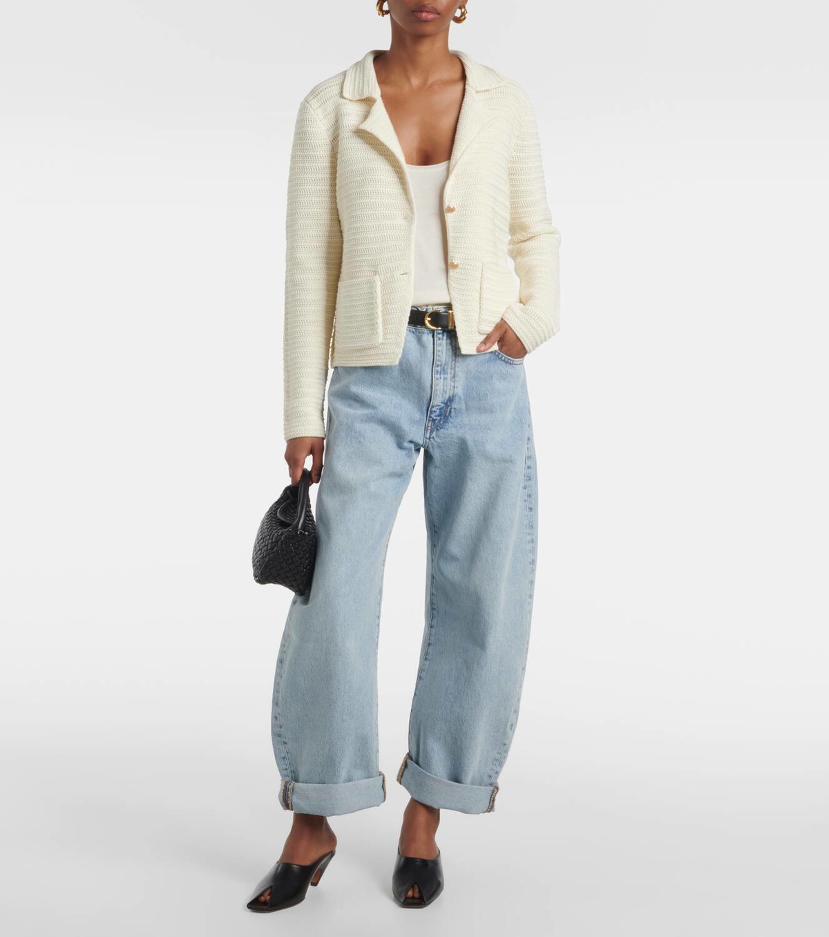 Frame The Crochet cotton blazer Frame Denim