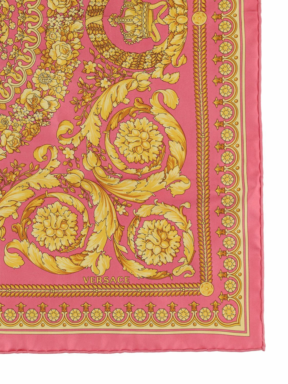 VERSACE - Barocco Print Silk Twill Scarf Versace