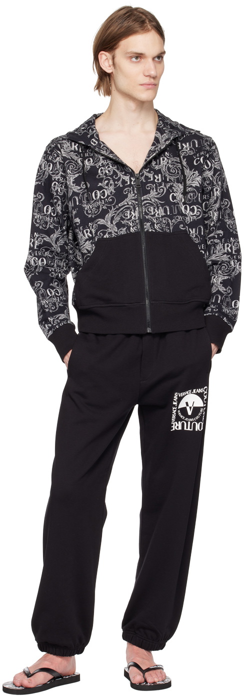 Versace Jeans Couture Black Logo Flip Flops Versace
