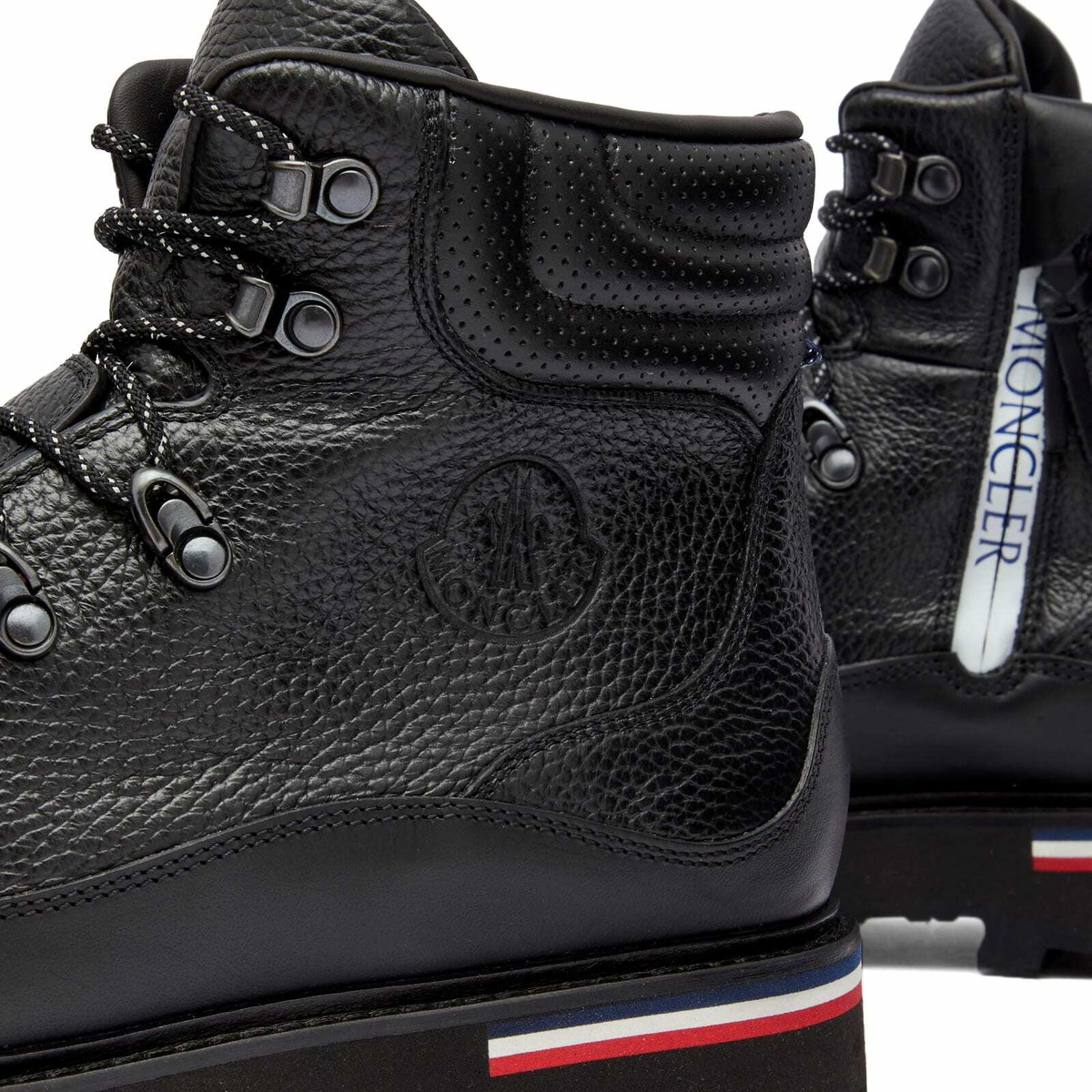 Moncler Men's Peka Trek Hiking Boots in Black/Navy Moncler