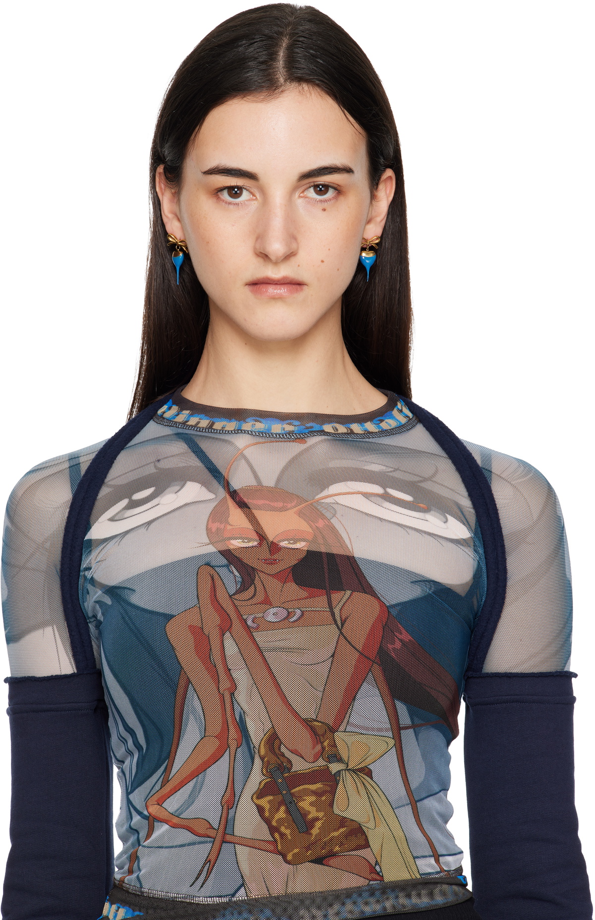 Ottolinger Dipped Bow Heart Earrings Ottolinger