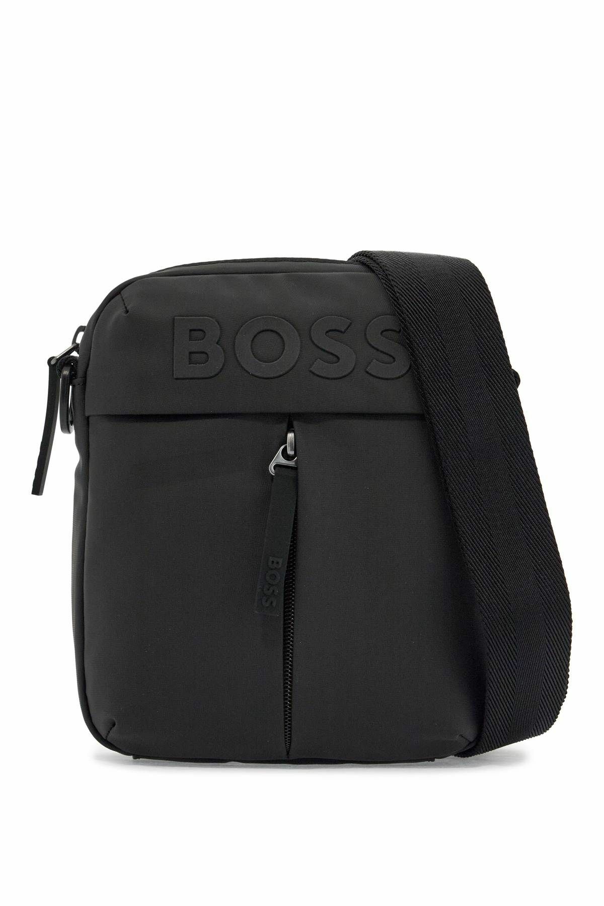BOSS compact black matte polyester bag with adjustable shoulder strap ...