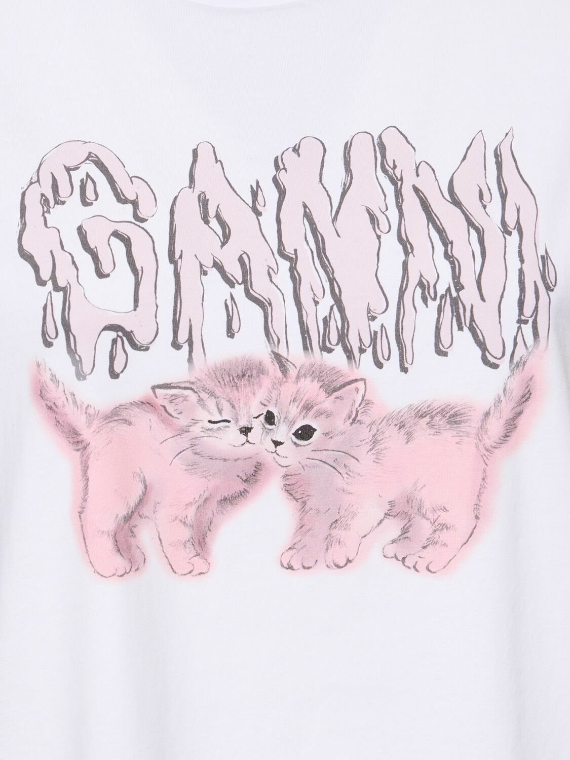 GANNI Cats Basic Jersey Relaxed T-shirt GANNI