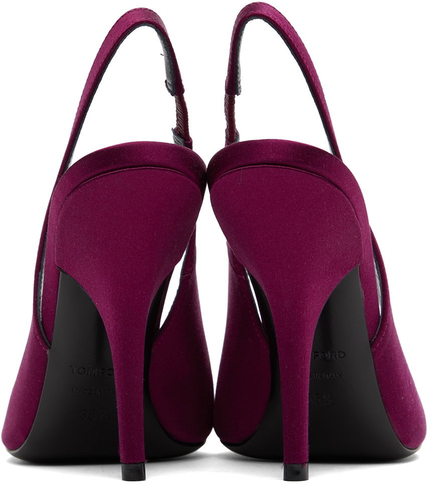 TOM FORD Purple Satin Slingback Heels TOM FORD