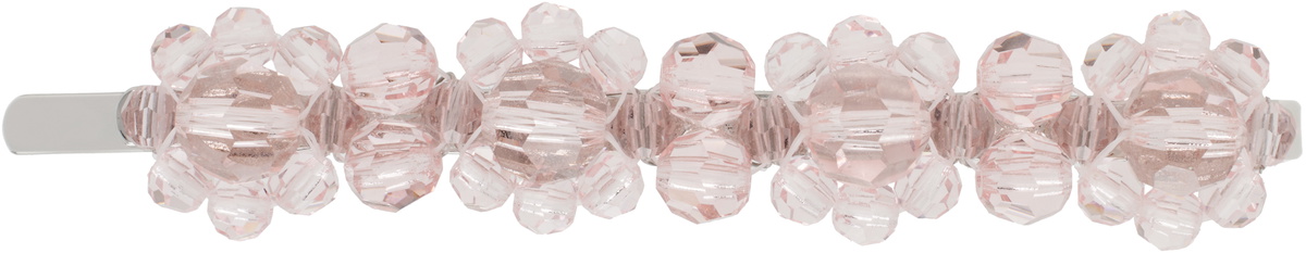 Simone Rocha Silver & Pink Flower Hair Clip Simone Rocha