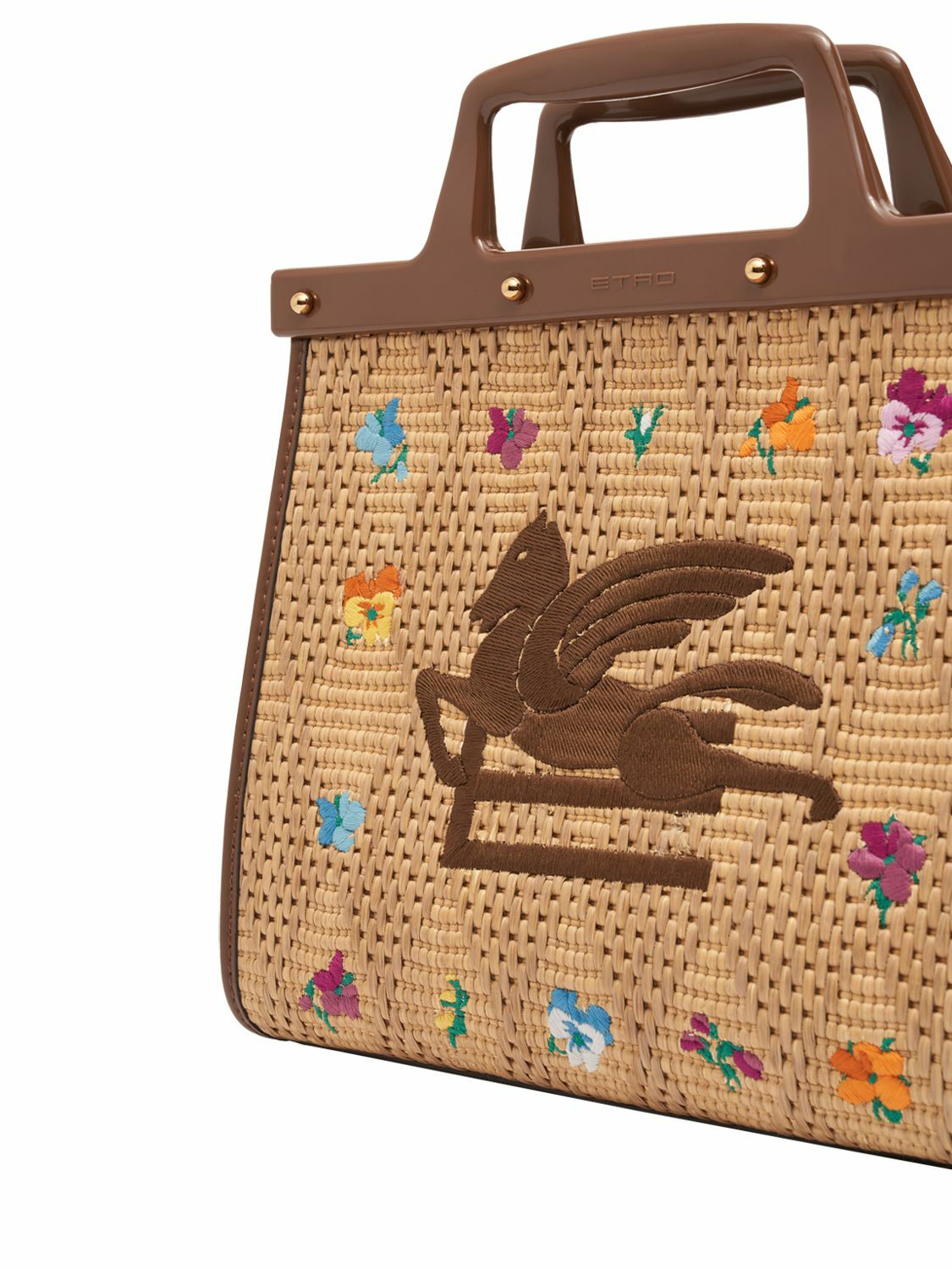 ETRO - Medium Love Trotter Raffia Effect Bag Etro