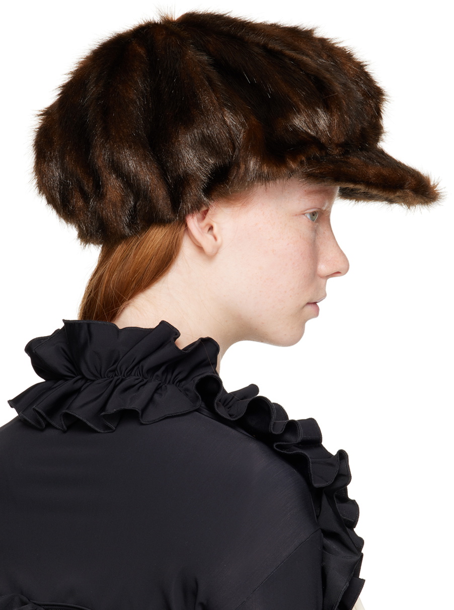 VAILLANT Brown Faux Fur Cap
