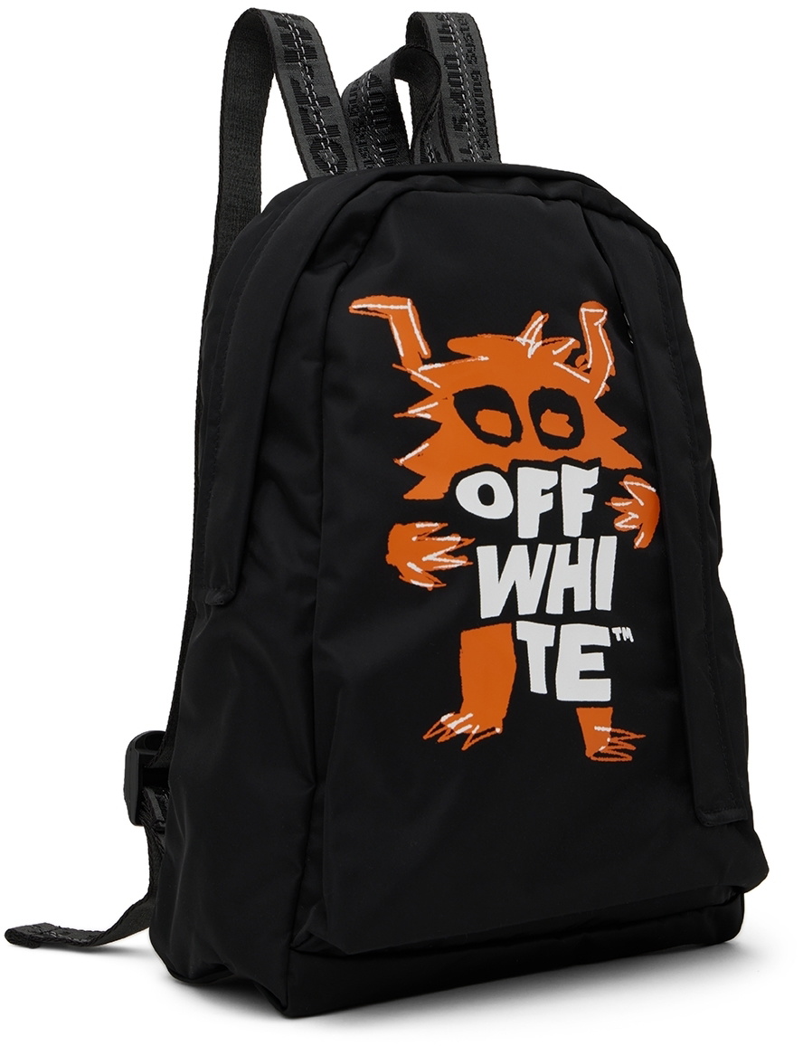 Off-White Kids Black Monster Logo Backpack Off-White