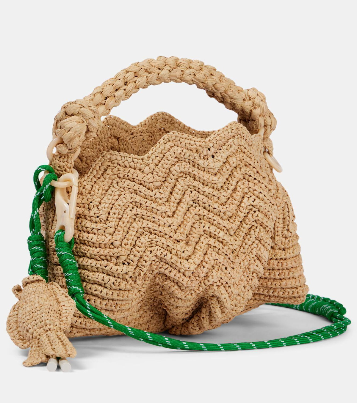 Alémais Horizon crochet raffia crossbody bag ALÉMAIS