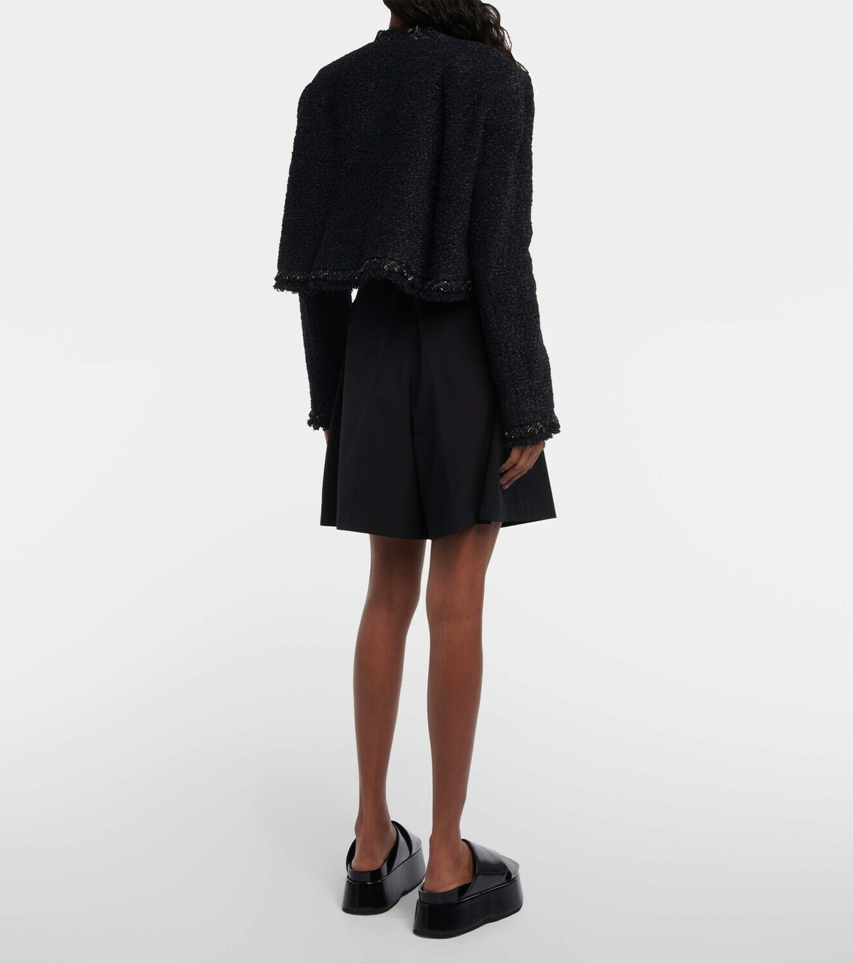 Sacai - Cropped tweed jacket Sacai