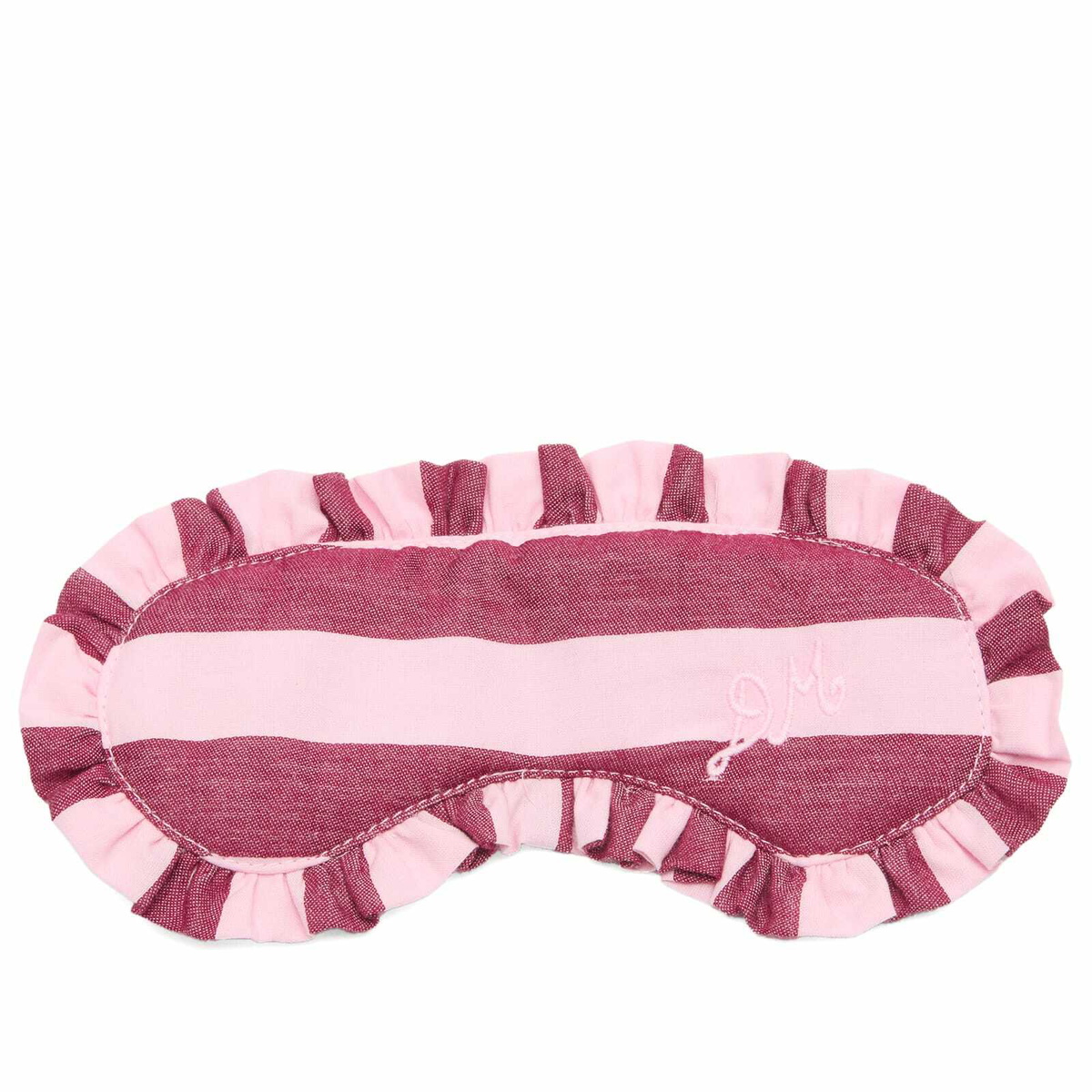 Damson Madder Women's Damson PJ Eye Mask in Burgundy/Pink Wide Stripe ...