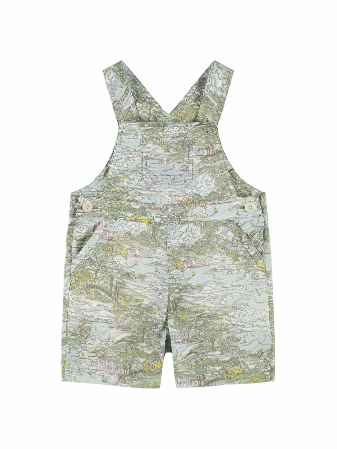 BONPOINT Cotton Poplin Overalls Bonpoint
