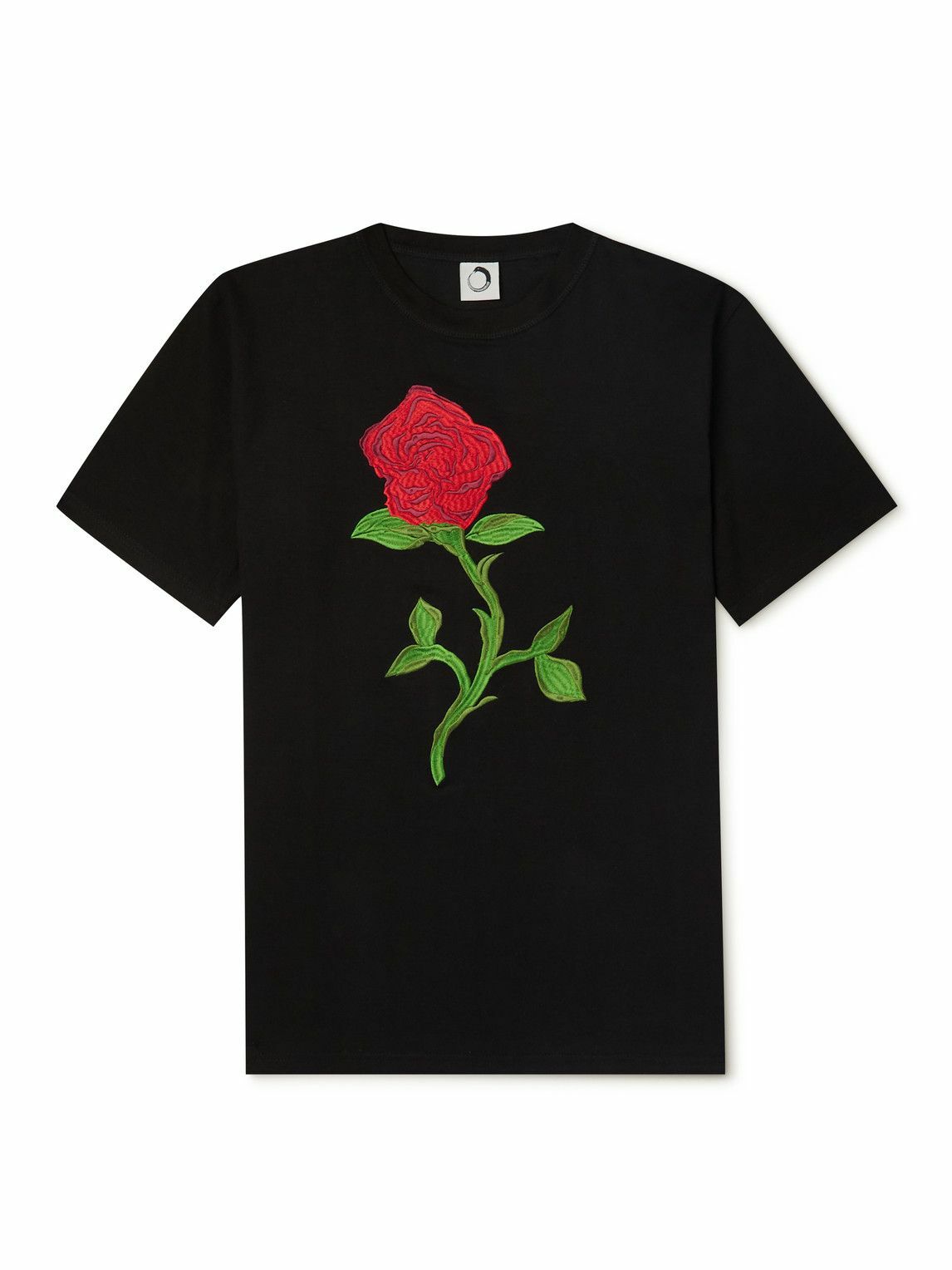 Endless Joy - Embroidered Cotton-Jersey T-Shirt - Black Endless Joy Endless Joy - Embroidered Cotton-Jersey T-Shirt - Black Endless Joy