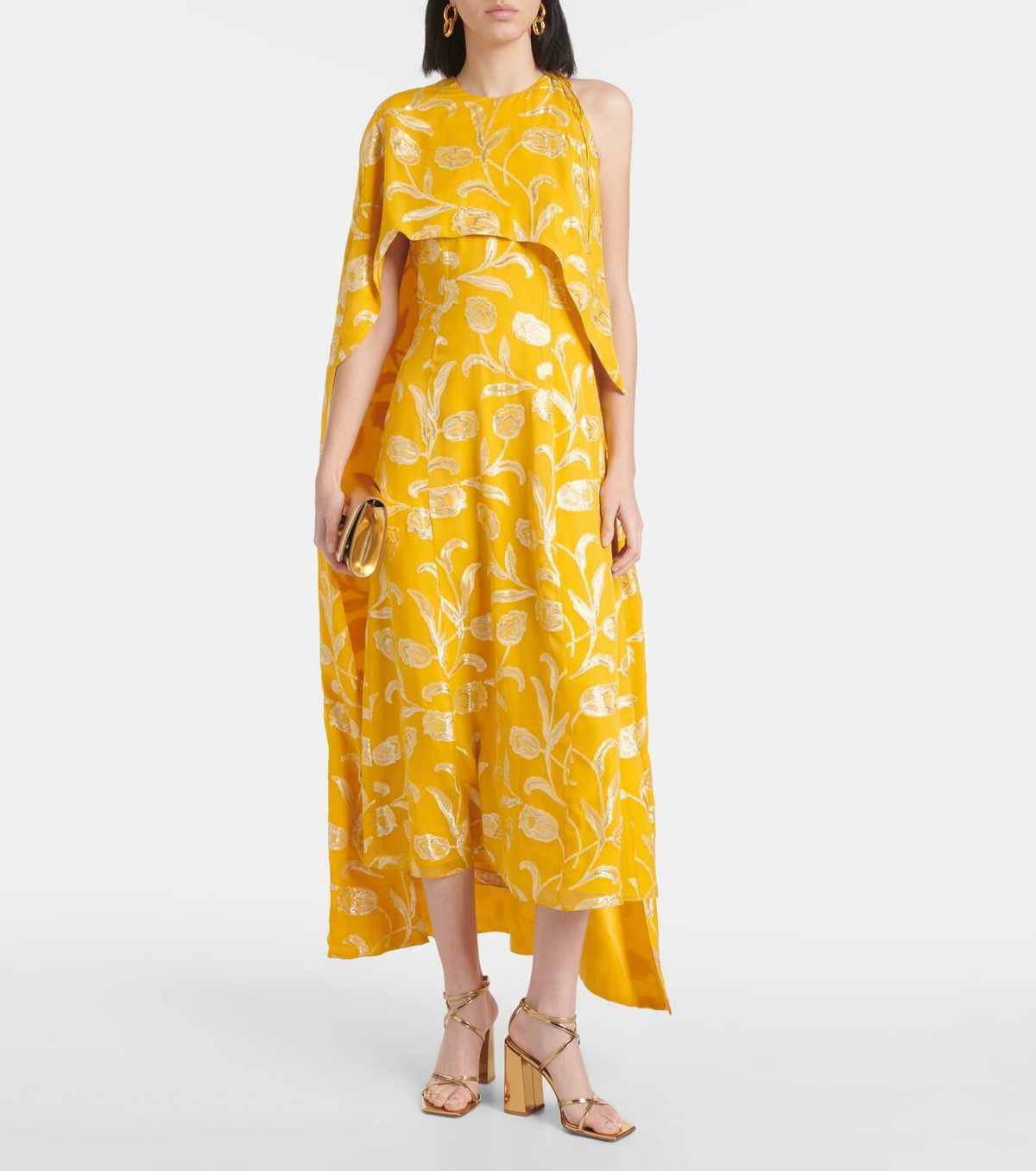 Markarian Caped silk-blend midi dress Markarian