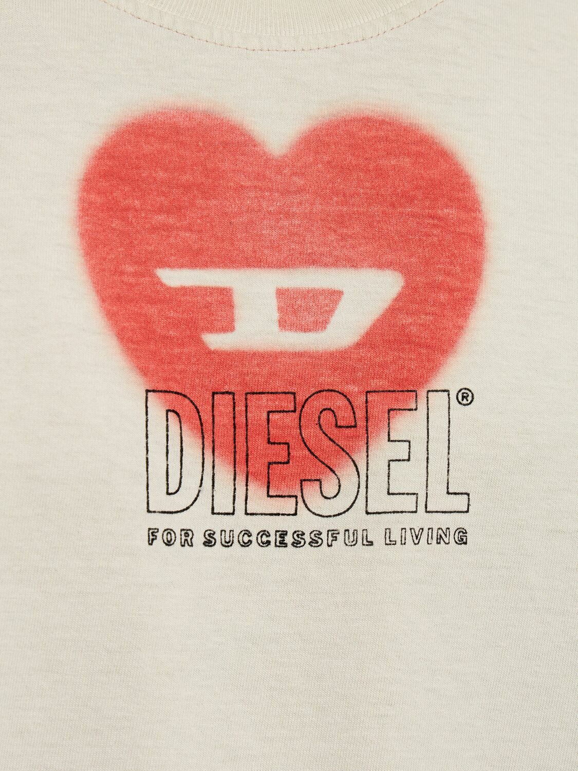 DIESEL - Logo Print Cotton Jersey Loose T-shirt Diesel