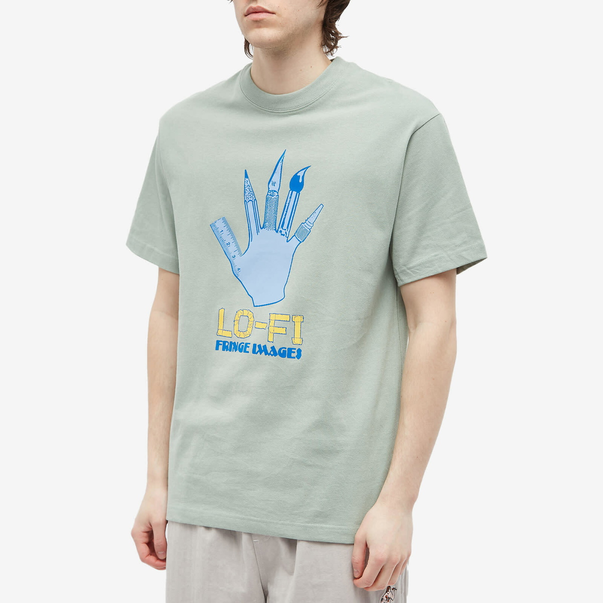 Lo-Fi Men's Fringe Images T-Shirt in Ice Lo-Fi