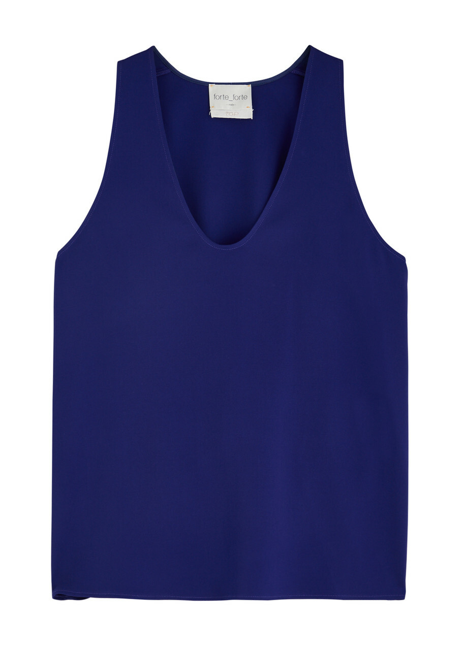 Forte_forte V-neck Tank Blue Forte Forte