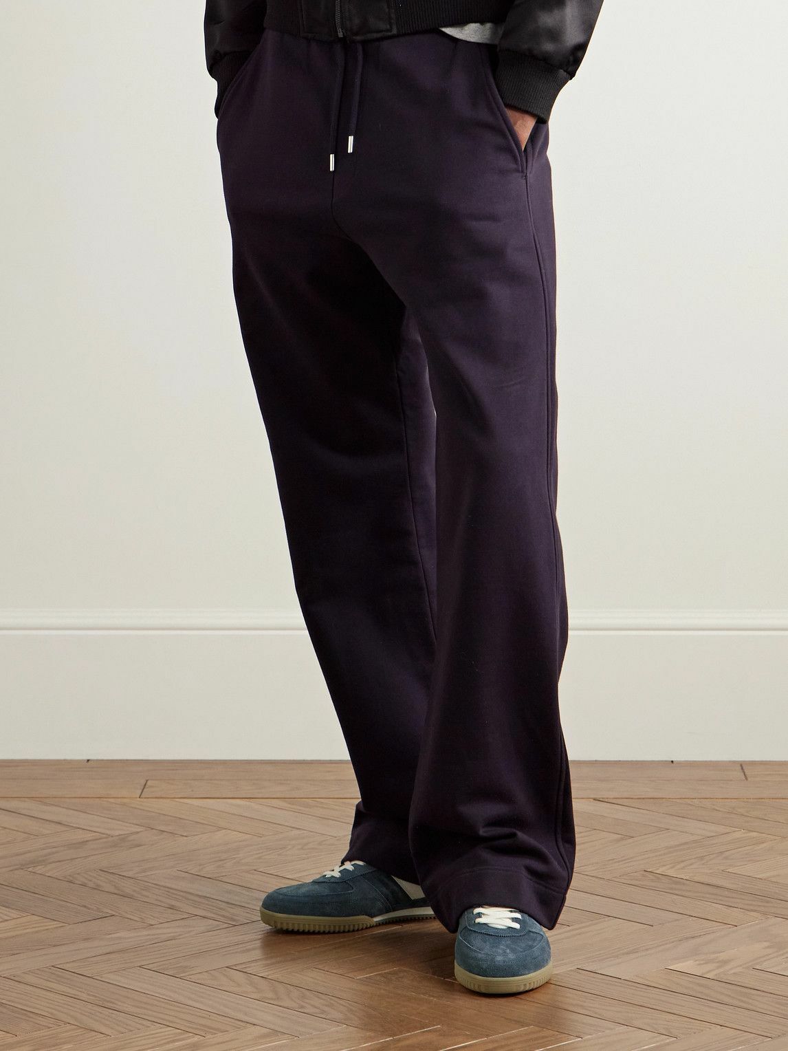 TOM FORD - Terence Leather-Trimmed Suede Sneakers - Blue TOM FORD