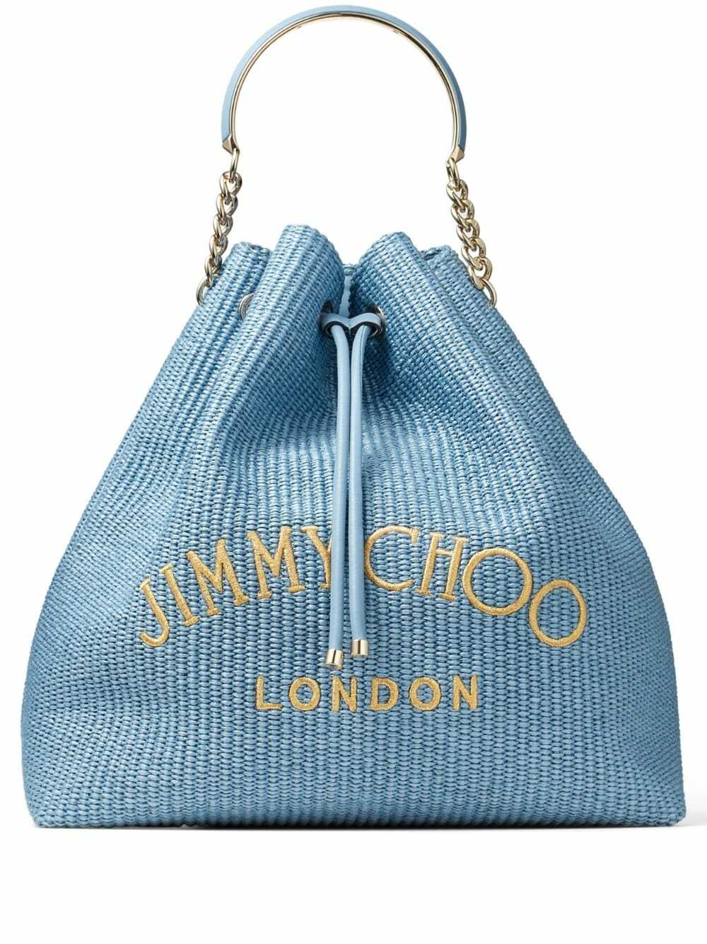 JIMMY CHOO - Bon Bon Maxi Raffia Bucket Bag Jimmy Choo