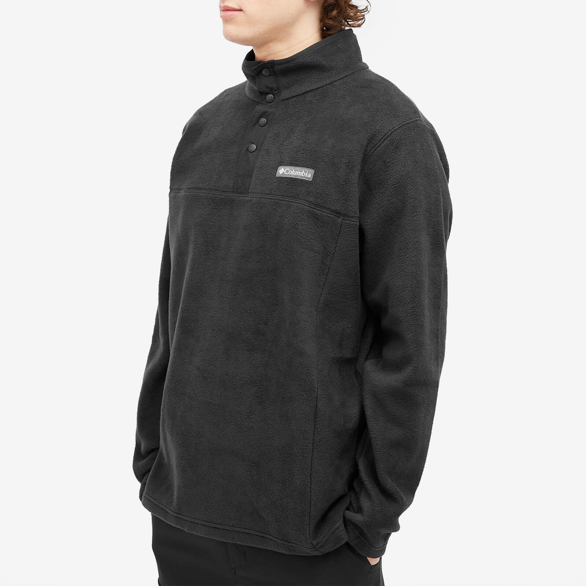 Columbia Men's Steens Mountain Half Snap Fleece Jacket in Black Columbia