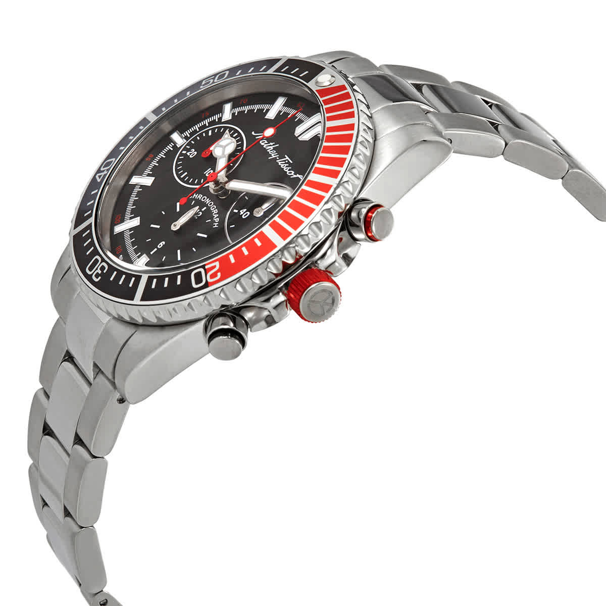 Mathey-Tissot Mathy Strike Chronograph Quartz Black Dial Mens Watch ...