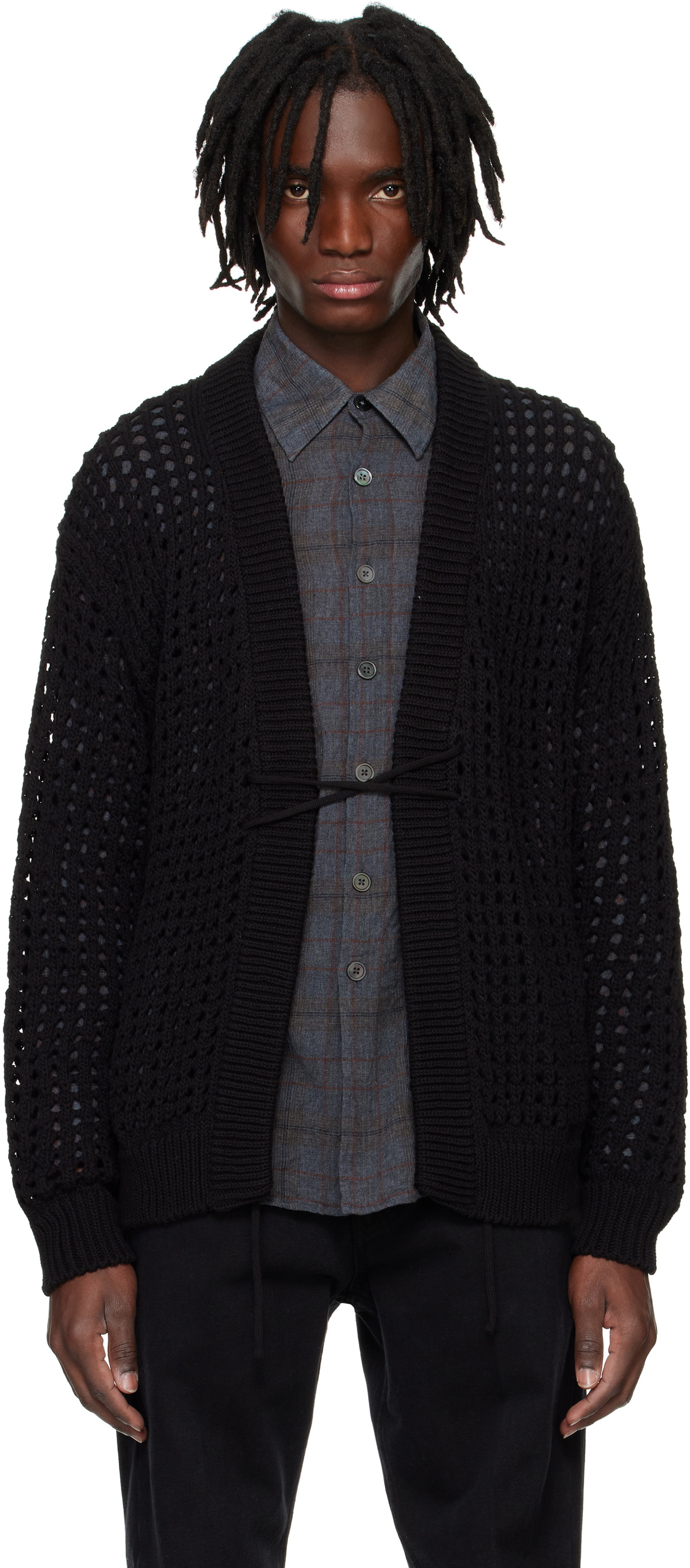 System Black Mesh Cardigan System