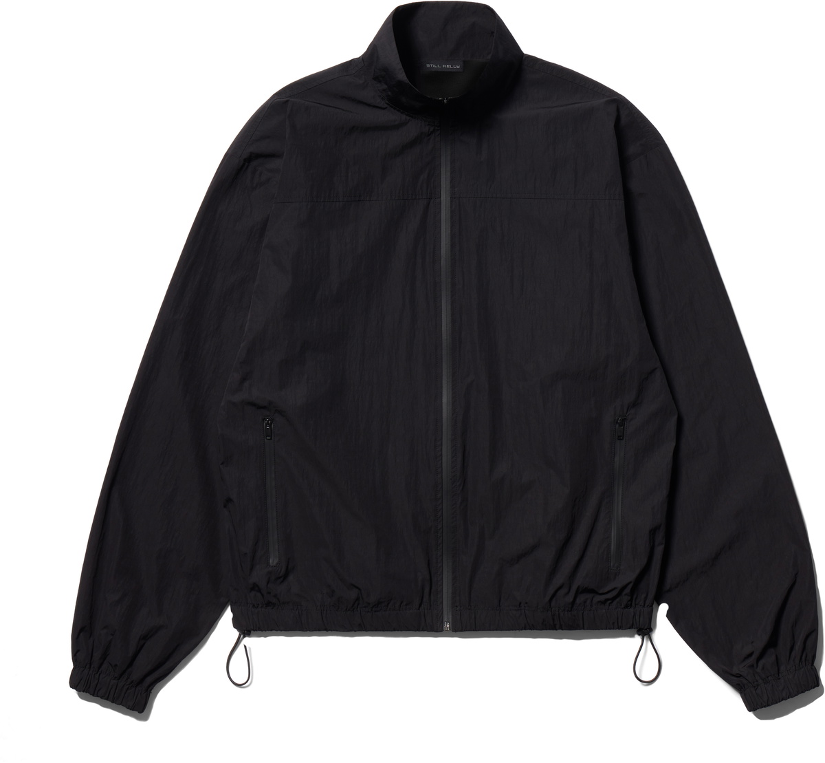 Still Kelly Black Nylon Track Jacket Still Kelly