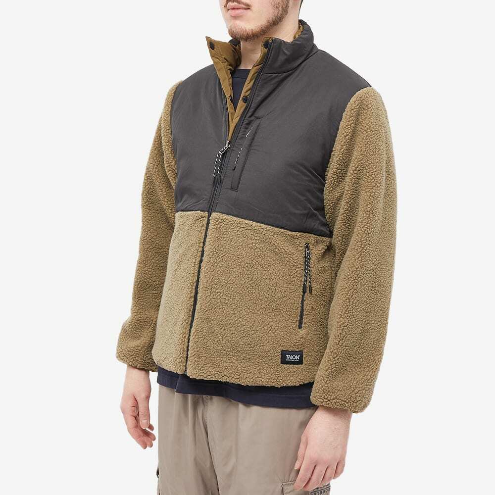 Taion Men's Reversible Mountain Down Jacket in Olive/Black/Beige Taion ...