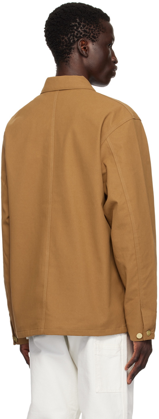 Carhartt Work In Progress Tan Michigan Faux-Leather Jacket Carhartt WIP