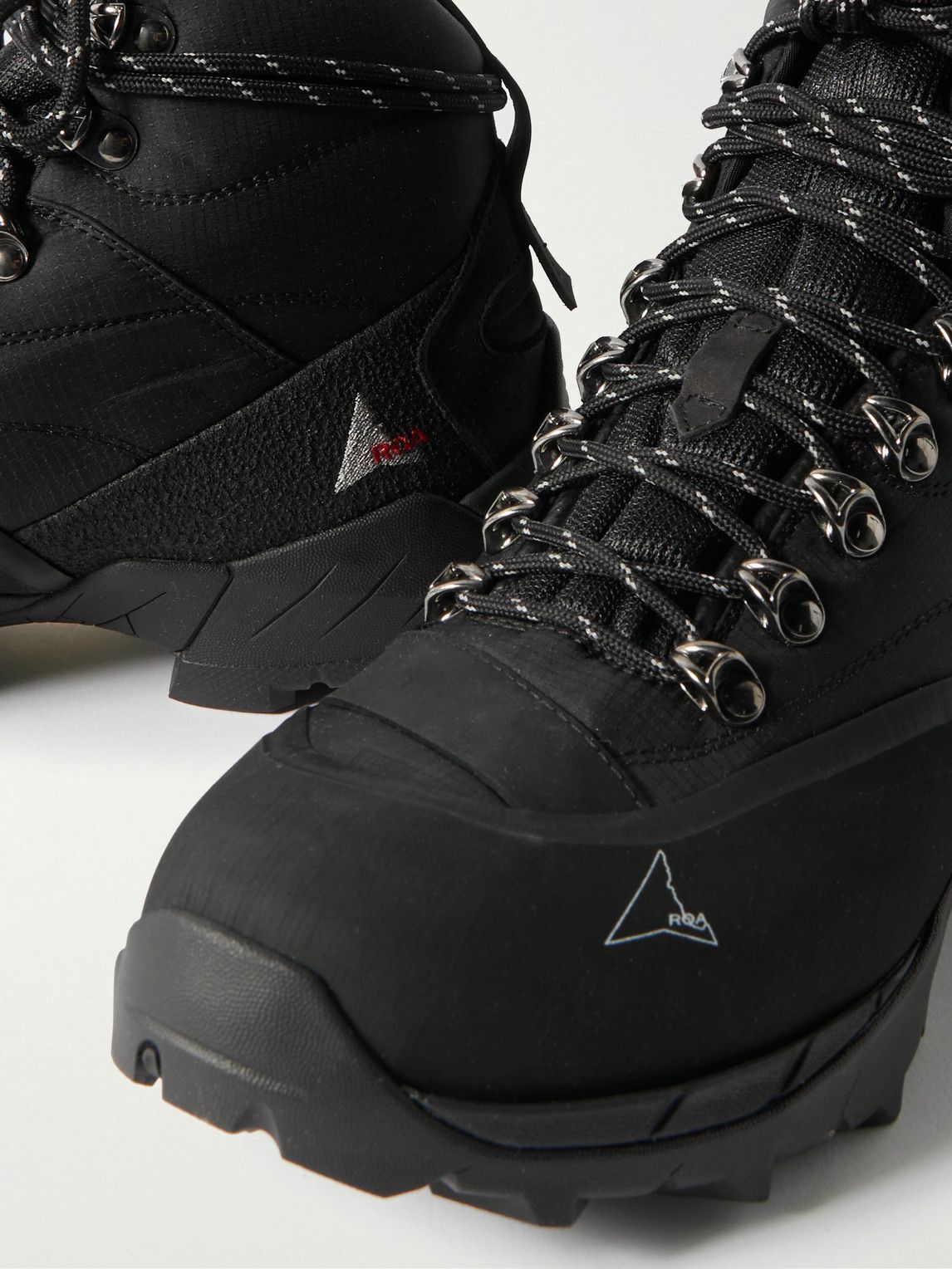 ROA - Andreas Strap Rubber-Trimmed Ripstop Boots - Black ROA