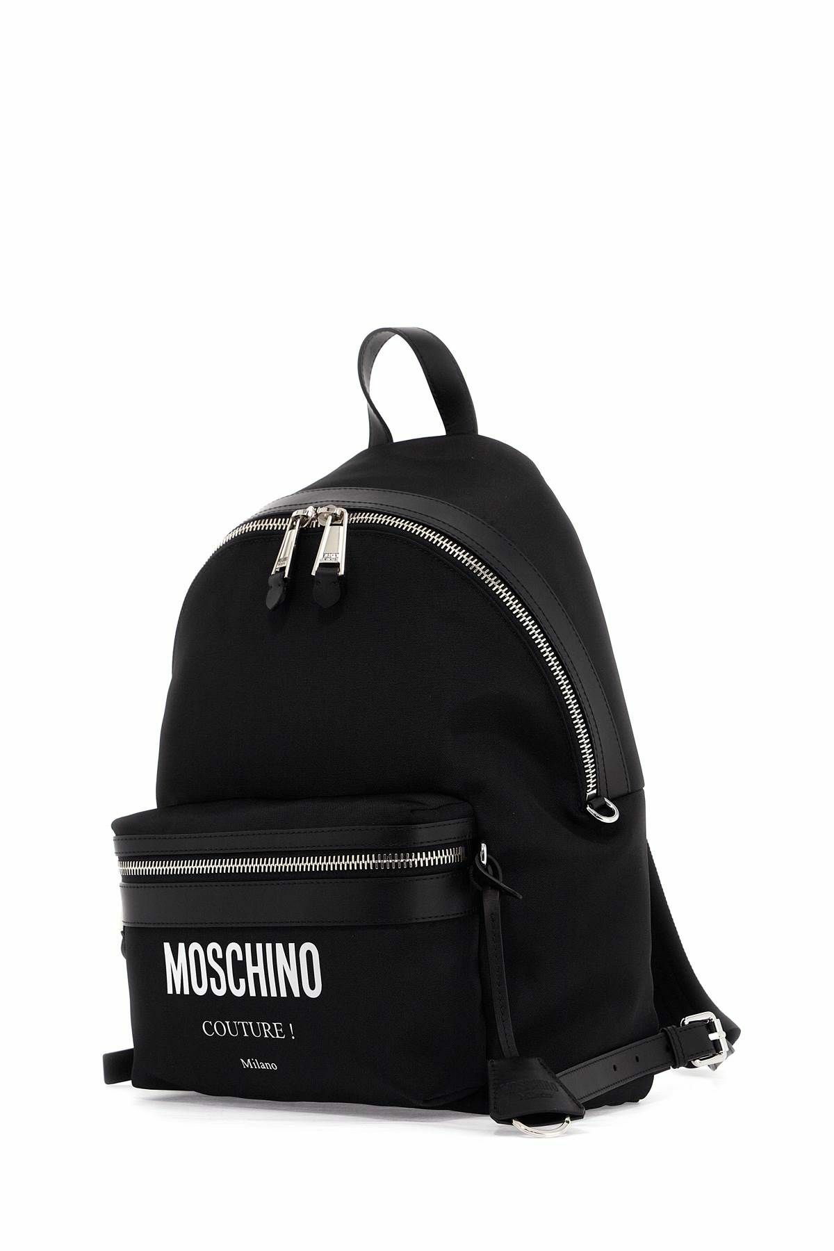 MOSCHINO nylon backpack for everyday Black Moschino