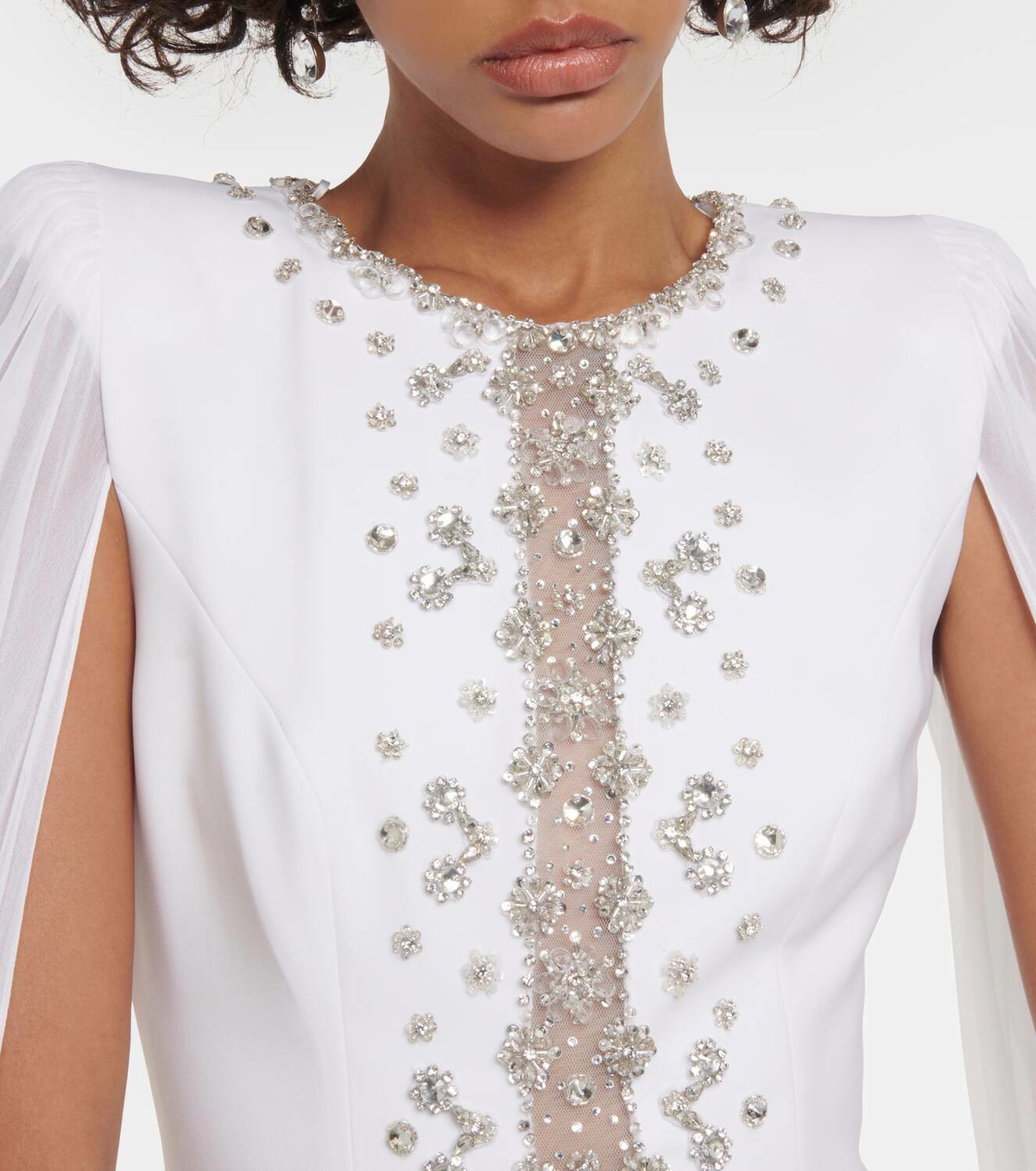 Jenny Packham Bridal Saga embellished caped crêpe gown Jenny Packham