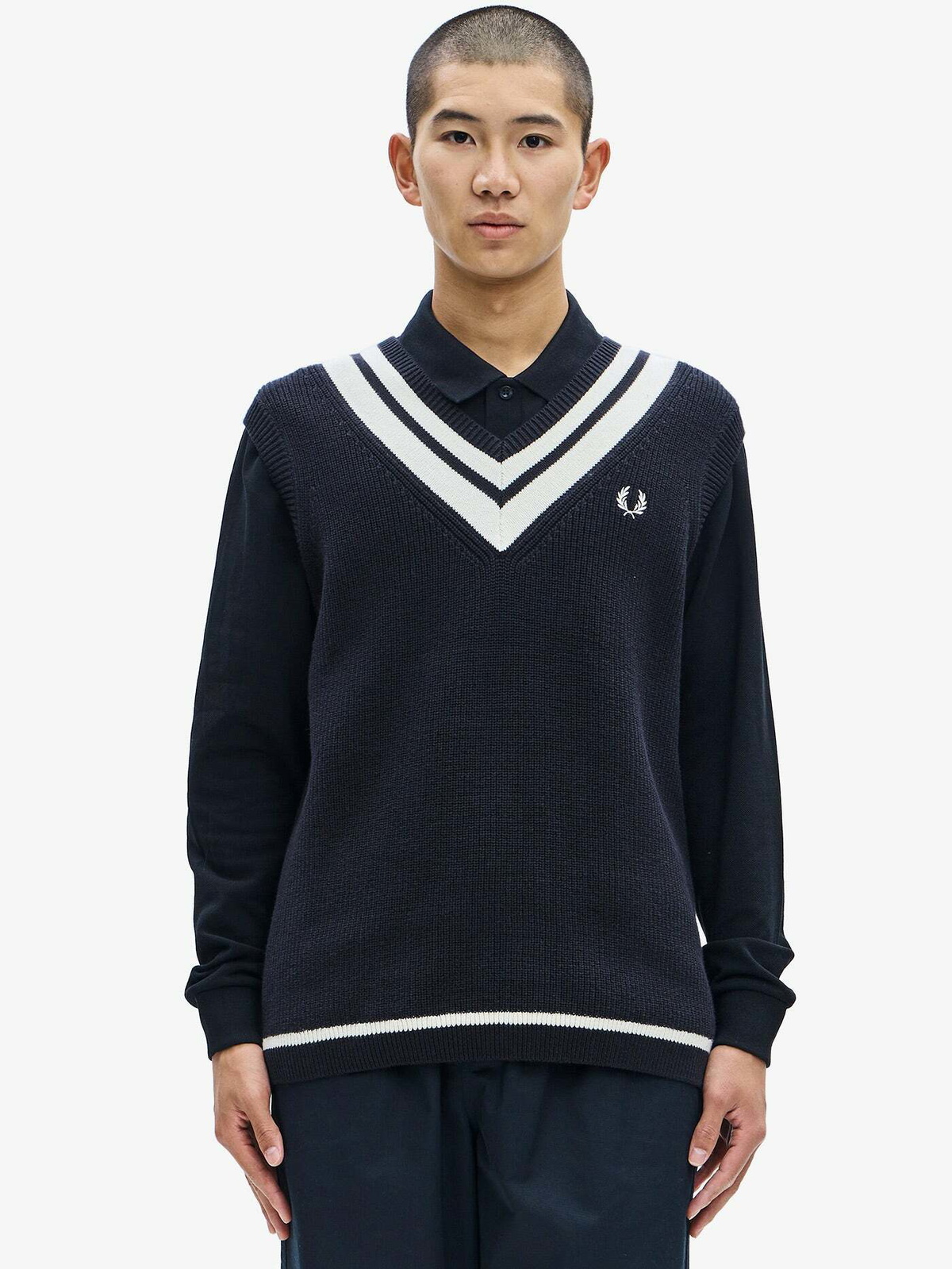 Fred Perry Vest Black Mens Fred Perry