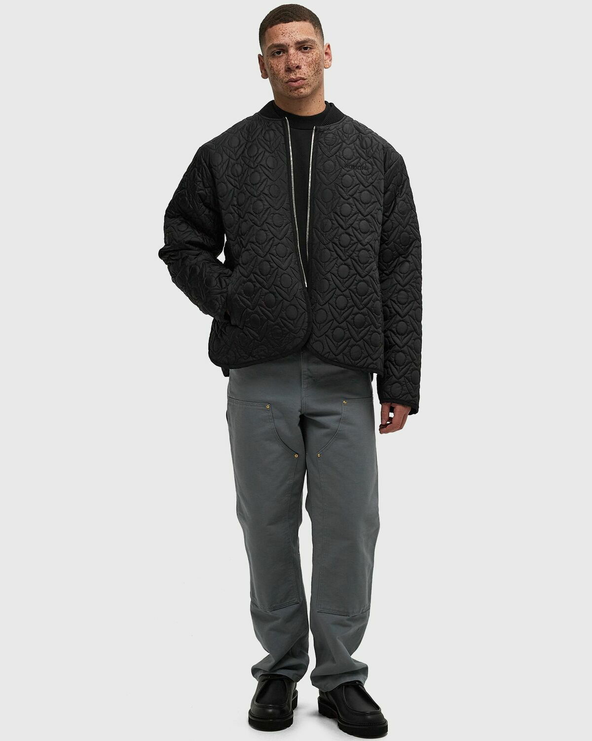 Rough. OLIVE PADDED JACKET Grey Mens Bomber Jacket Rough.