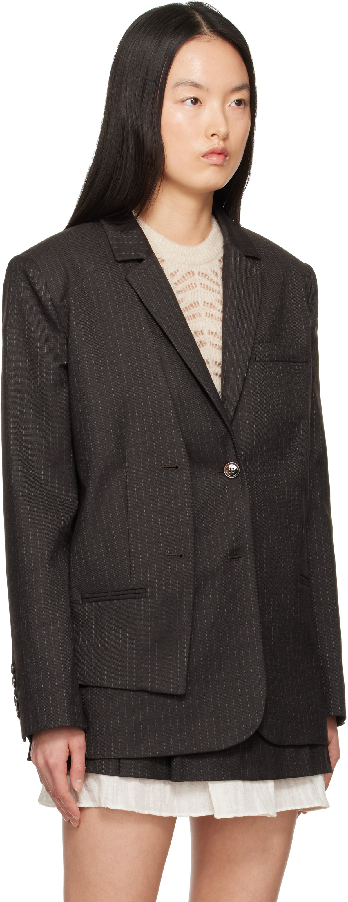 The Garment Brown Denver Vest Blazer