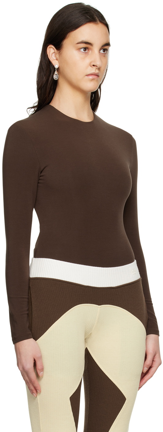 Paris Georgia Brown Backless Bodysuit Paris Georgia