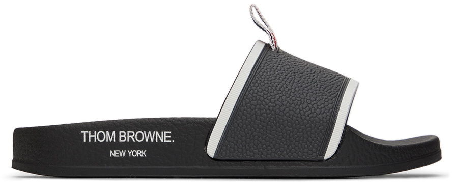 Thom Browne Kids Gray Pool Slides Thom Browne