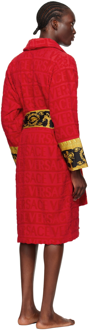 Versace Underwear Red 'I Heart Baroque' Robe Versace Underwear