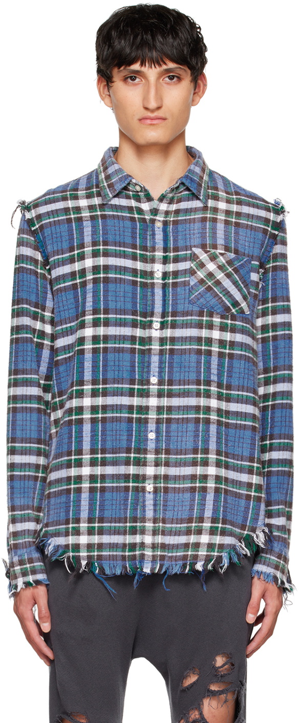 R13 Blue Check Shirt R13