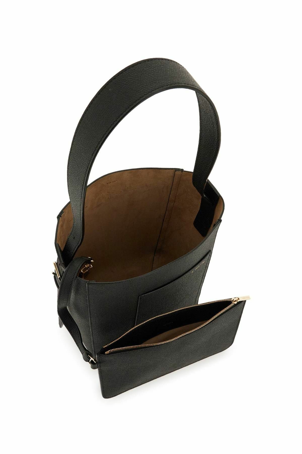VALEXTRA soft mini bucket bag Black Valextra