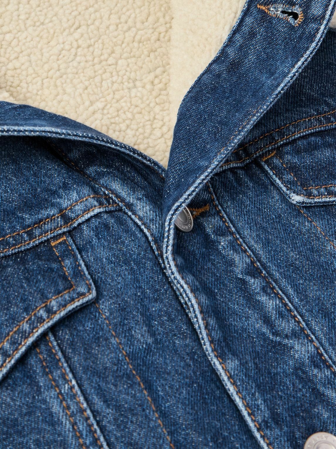 Marant - Japao Faux Shearling-Trimmed Denim Jacket - Blue Isabel Marant